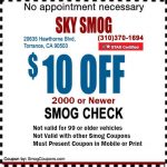 $10 Smog Coupon - STAR Certified - SKY SMOG - Call now: (310) 370-1694